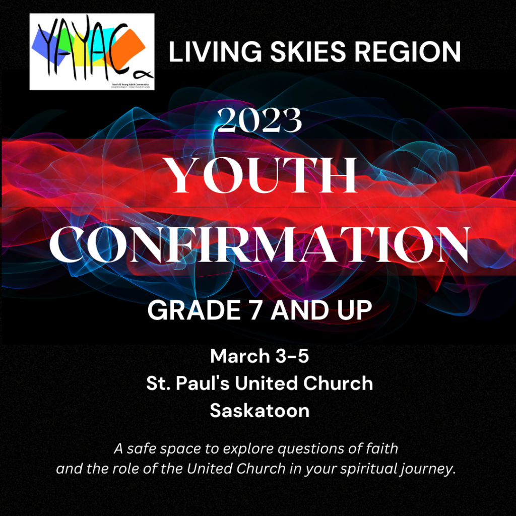 Living Skies Confirmation Retreat (gr 7-12) - Living Skies Regional Council